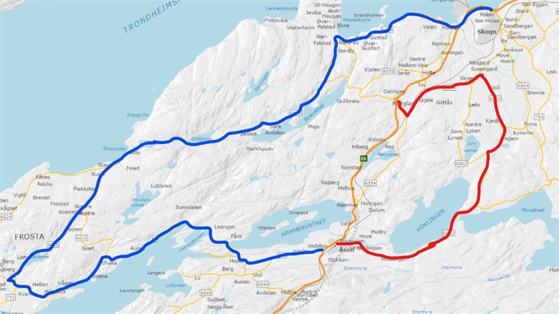 Trafikkhåndtering etter skredet på E6 - Steinkjer kommune